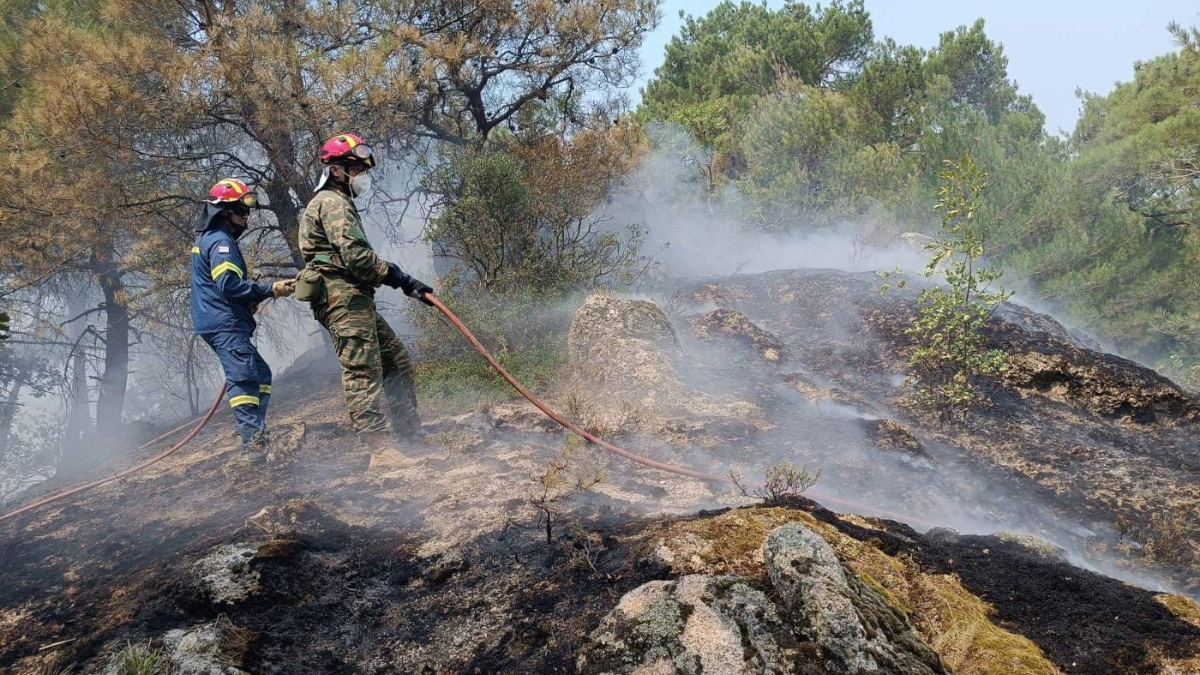 Συνδρομή των Ενόπλων Δυνάμεων στην επιχείρηση κατάσβεσης της φωτιάς ...